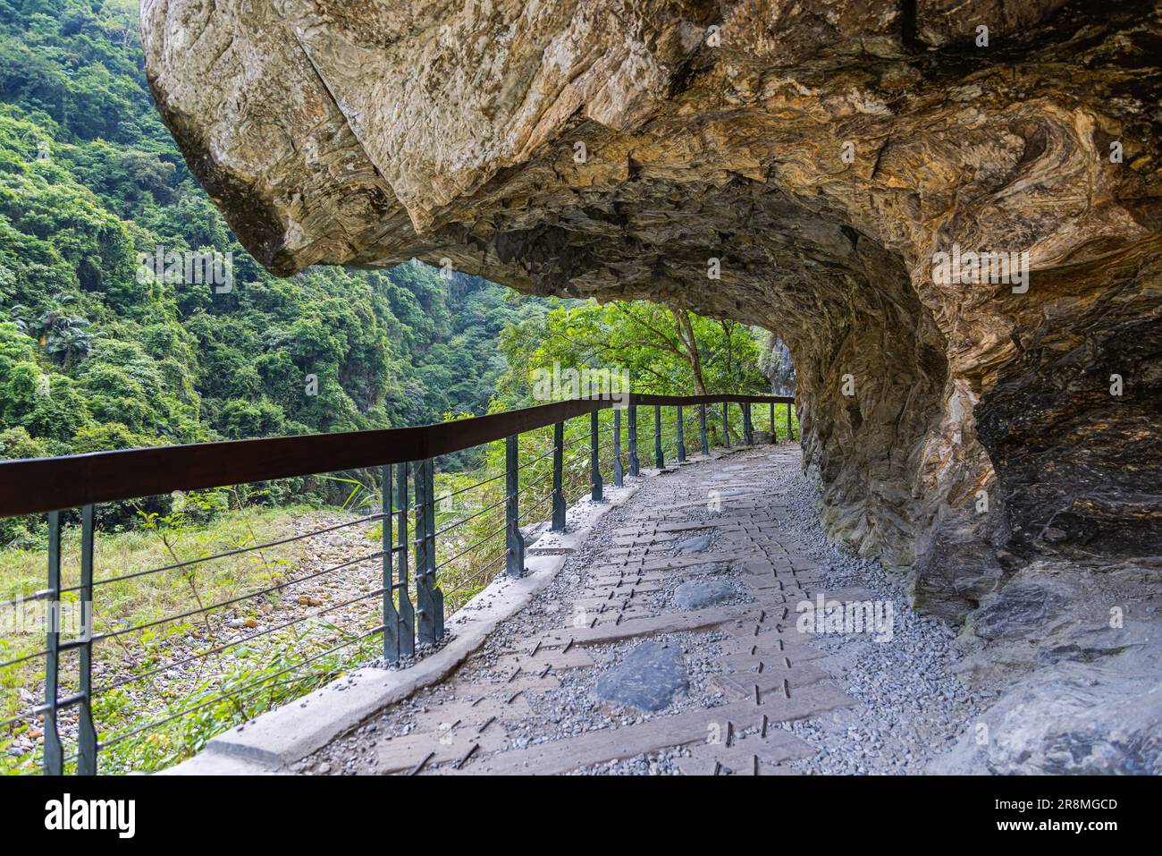 Shakadang hiking trail at the Taroko National Park Taiwan. The ...