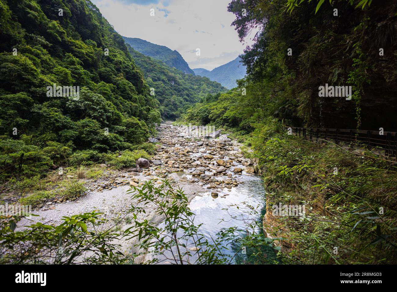 Shakadang hiking trail at the Taroko National Park Taiwan. The ...