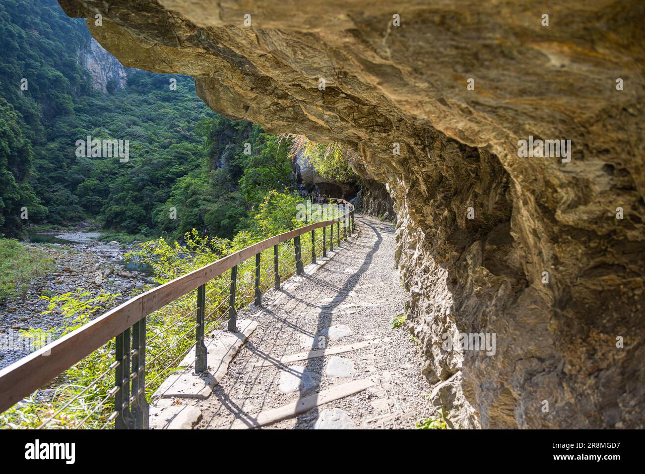 Shakadang hiking trail at the Taroko National Park Taiwan. The ...