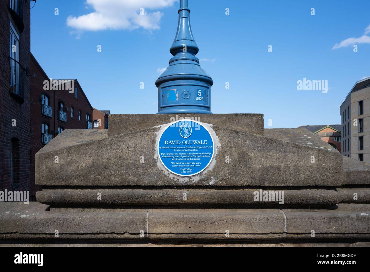 David Oluwale replacement memorial blue plaque - the original was ...