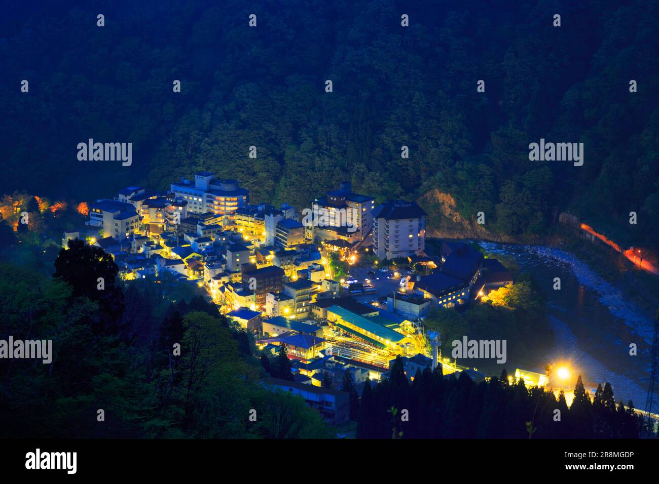 Night view of Unazuki Onsen Stock Photo - Alamy
