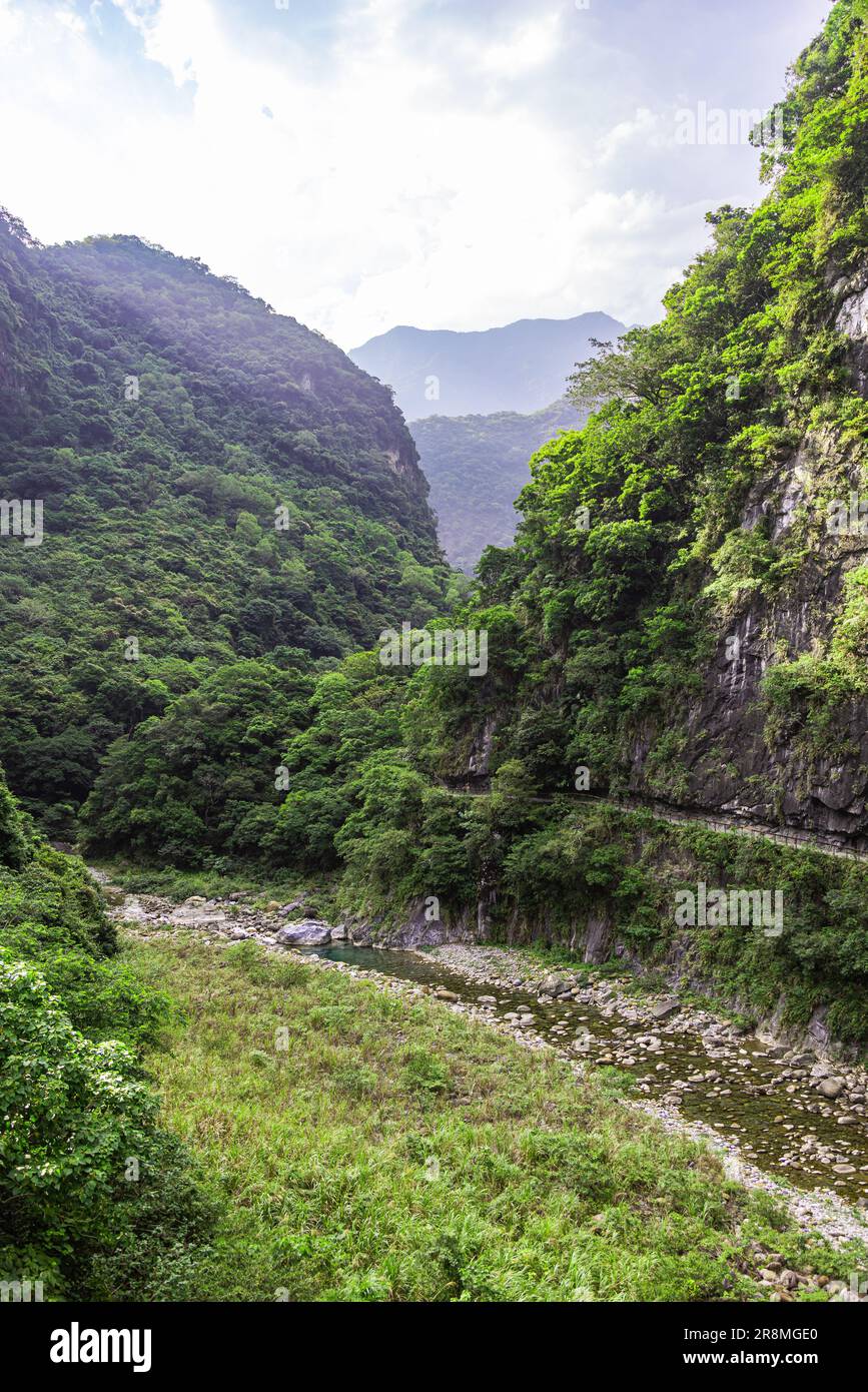 Shakadang hiking trail at the Taroko National Park Taiwan. The ...