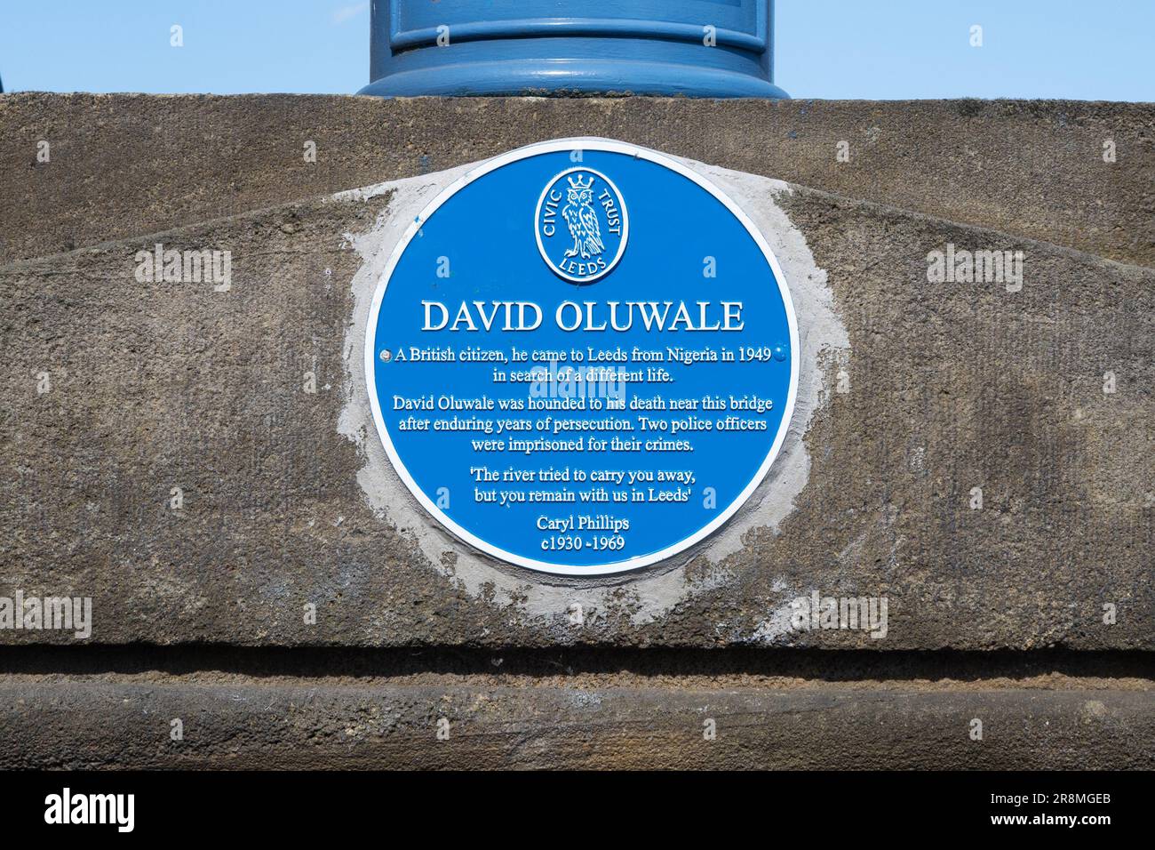 David Oluwale replacement memorial blue plaque - the original was ...