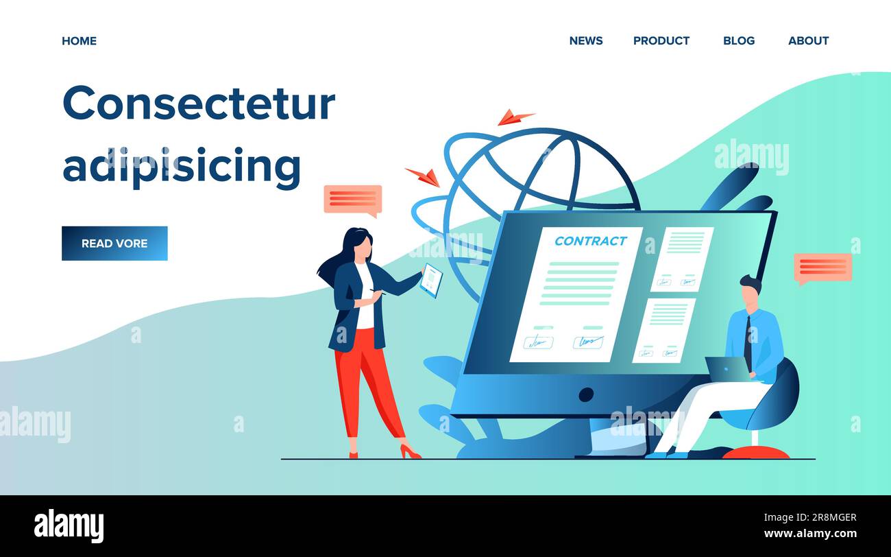 Business people signing online contract with electronic sign Stock ...