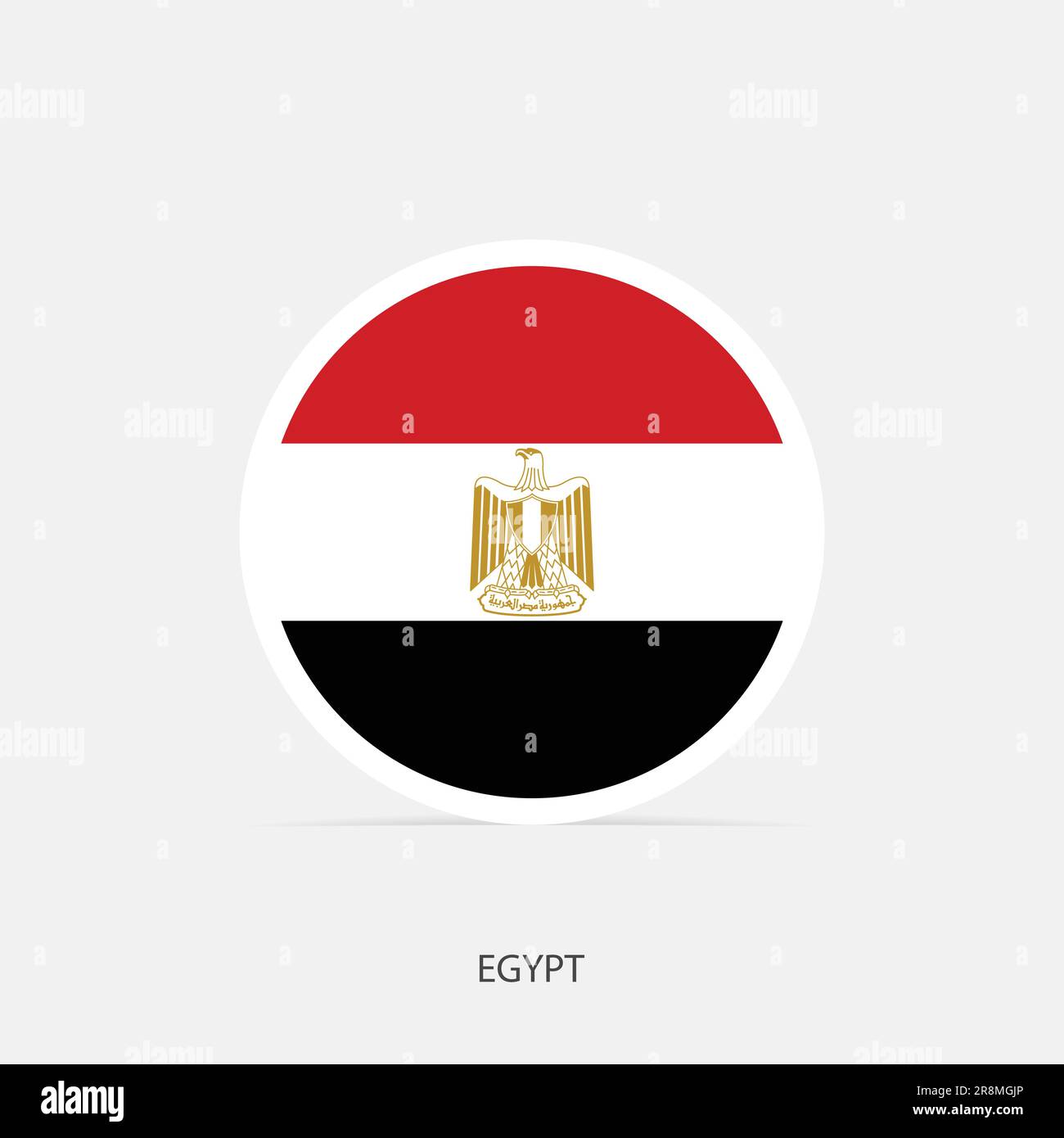 Egypt round flag icon with shadow Stock Vector Image & Art - Alamy