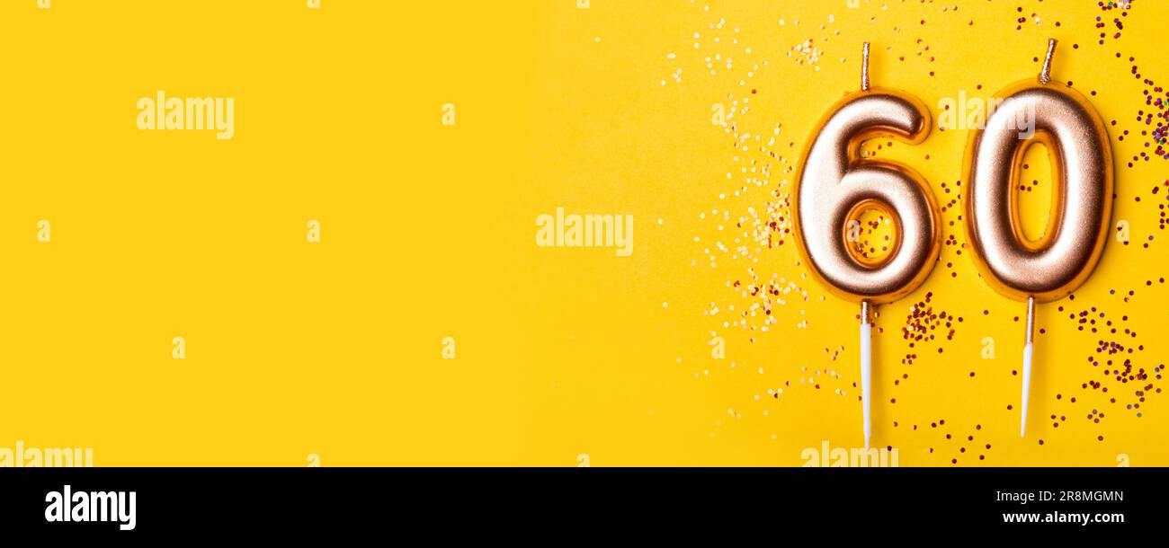 60 years celebration. Greeting banner Stock Photo - Alamy