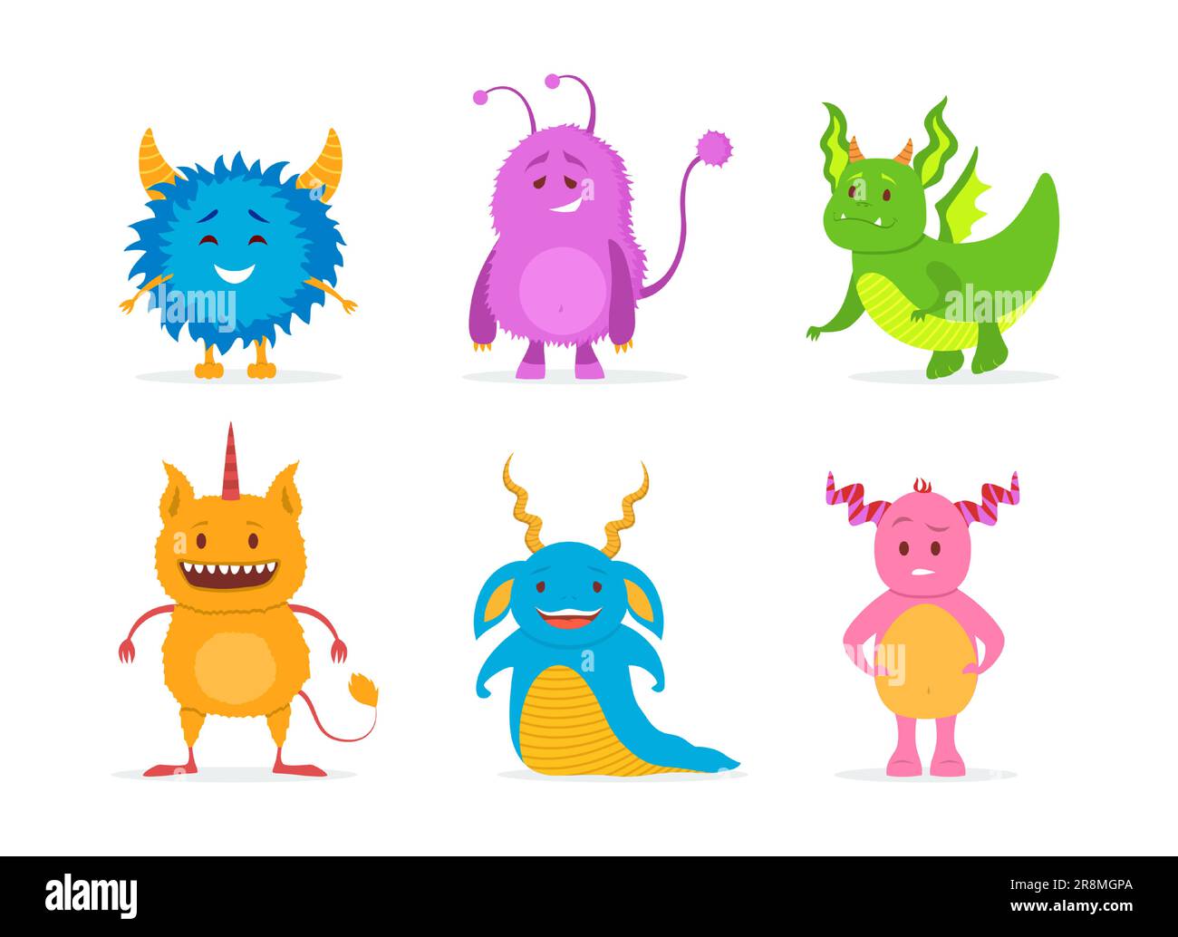 Cute funny monsters set Stock Vector Image & Art - Alamy