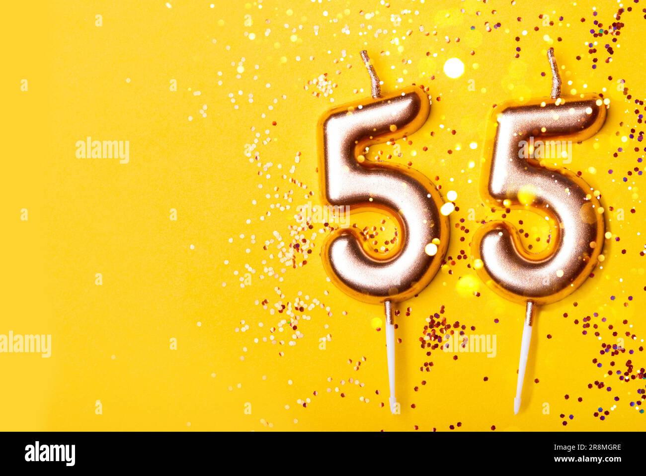 55 years celebration. Greeting banner Stock Photo - Alamy