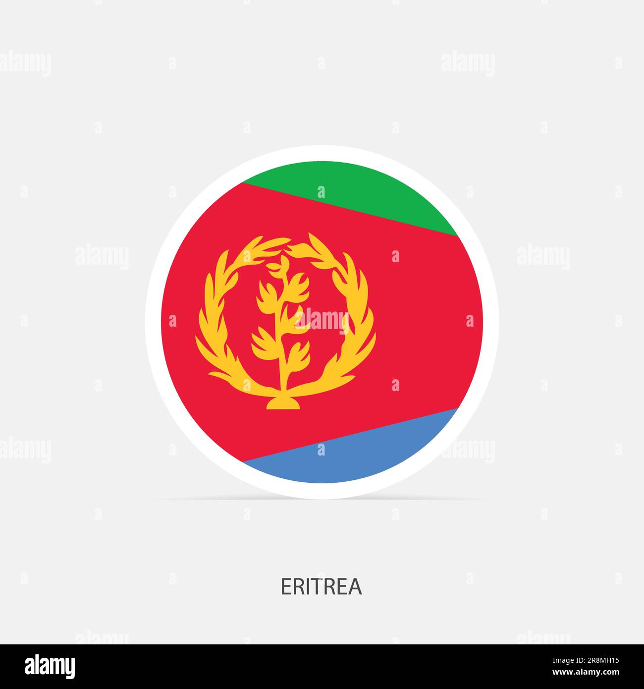 Eritrea round flag icon with shadow Stock Vector Image & Art - Alamy