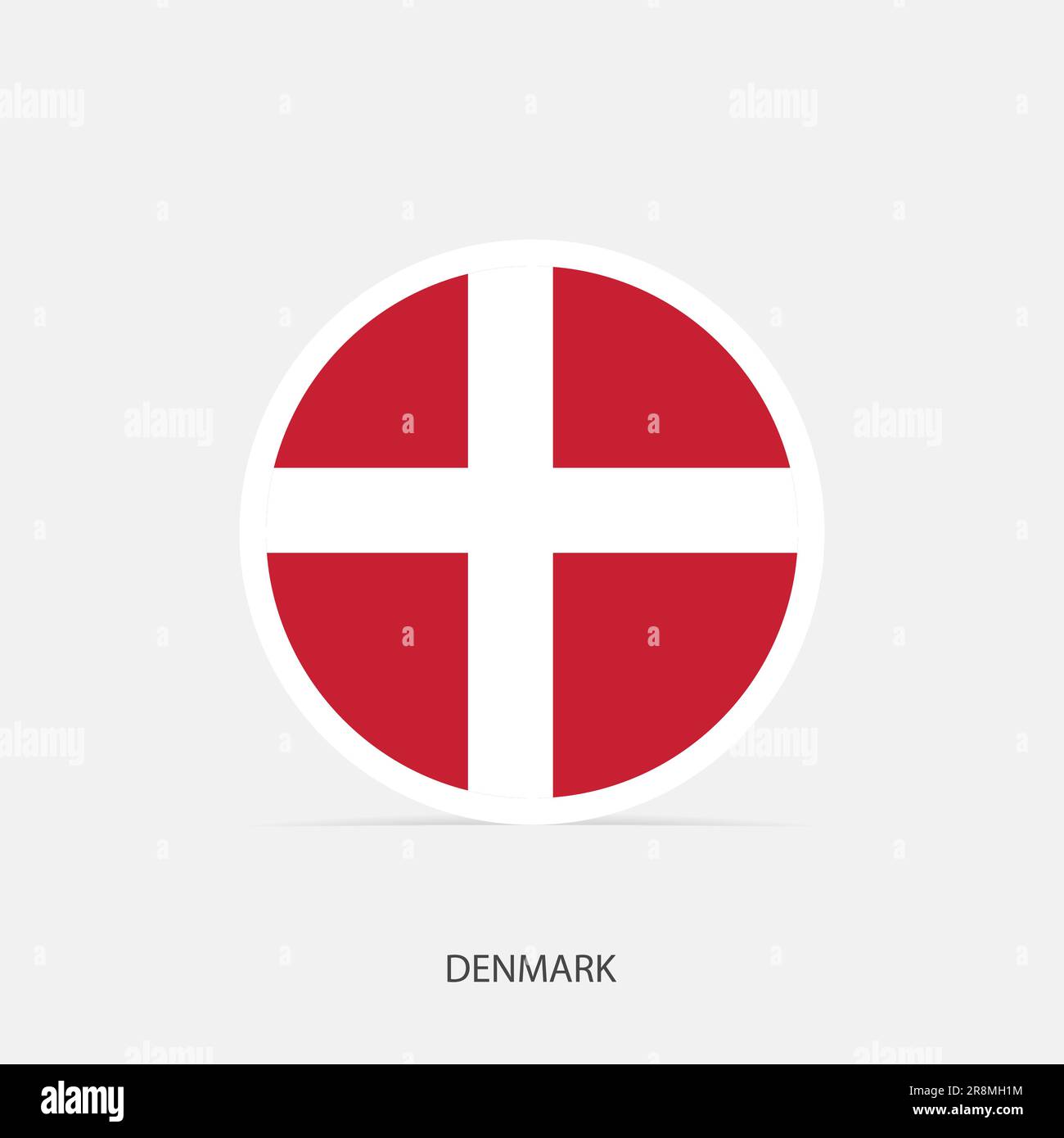 Denmark flag circle Stock Vector Images - Alamy