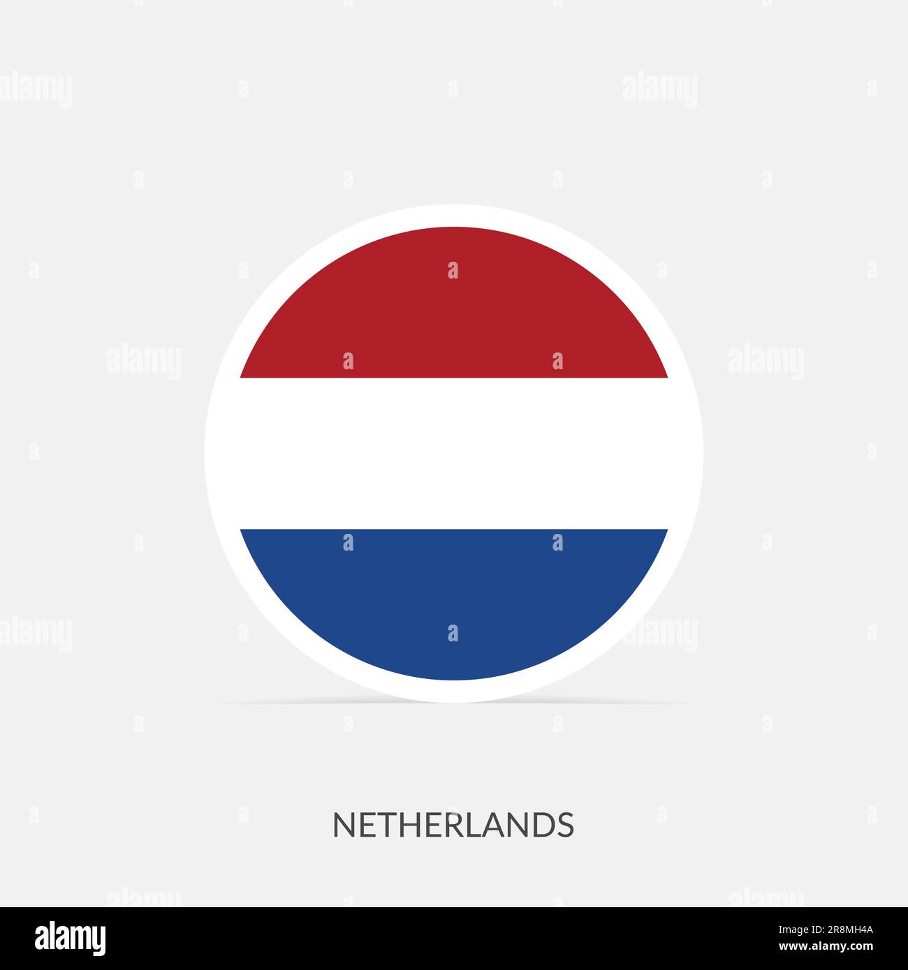 Netherlands round flag icon with shadow Stock Vector Image & Art - Alamy
