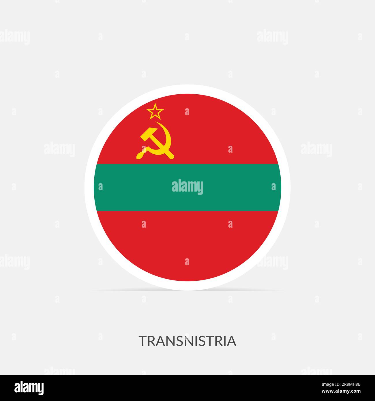 Transnistria round flag icon with shadow Stock Vector Image & Art - Alamy
