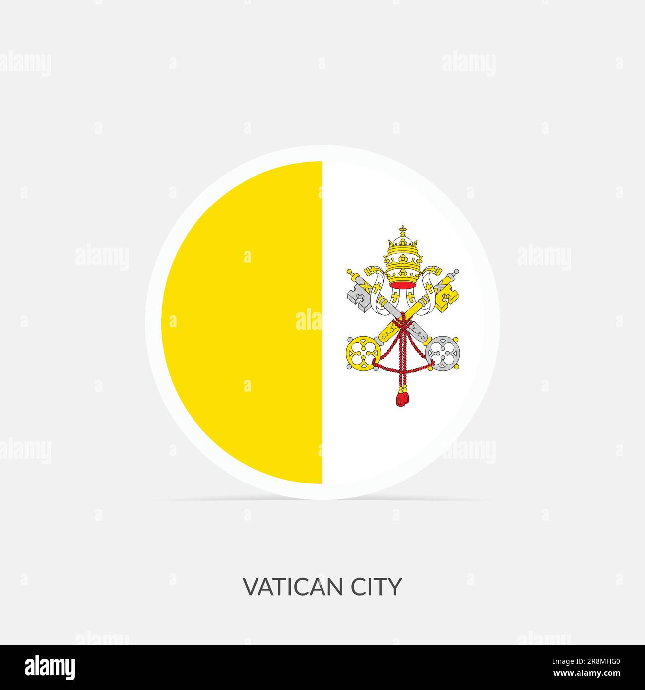 Vatican City round flag icon with shadow Stock Vector Image & Art - Alamy