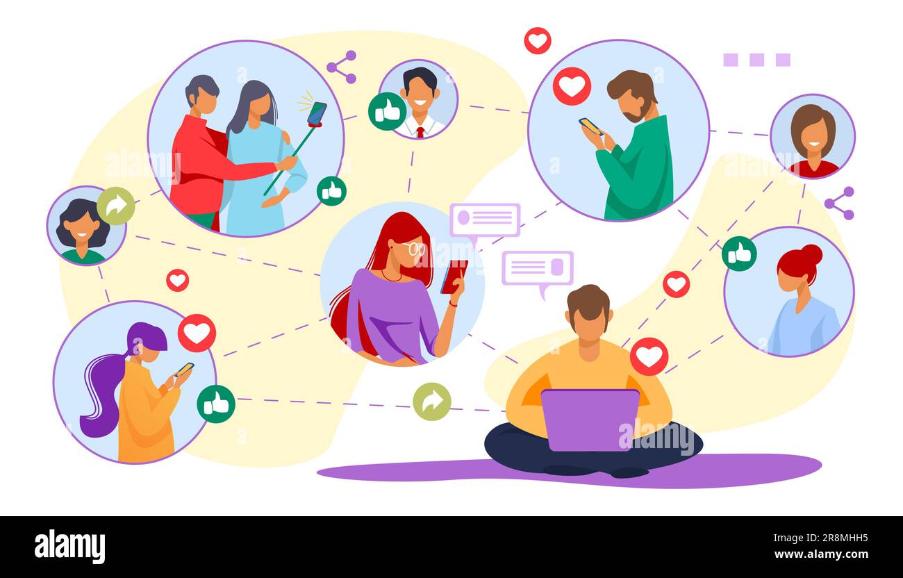 Social media network Stock Vector Image & Art - Alamy