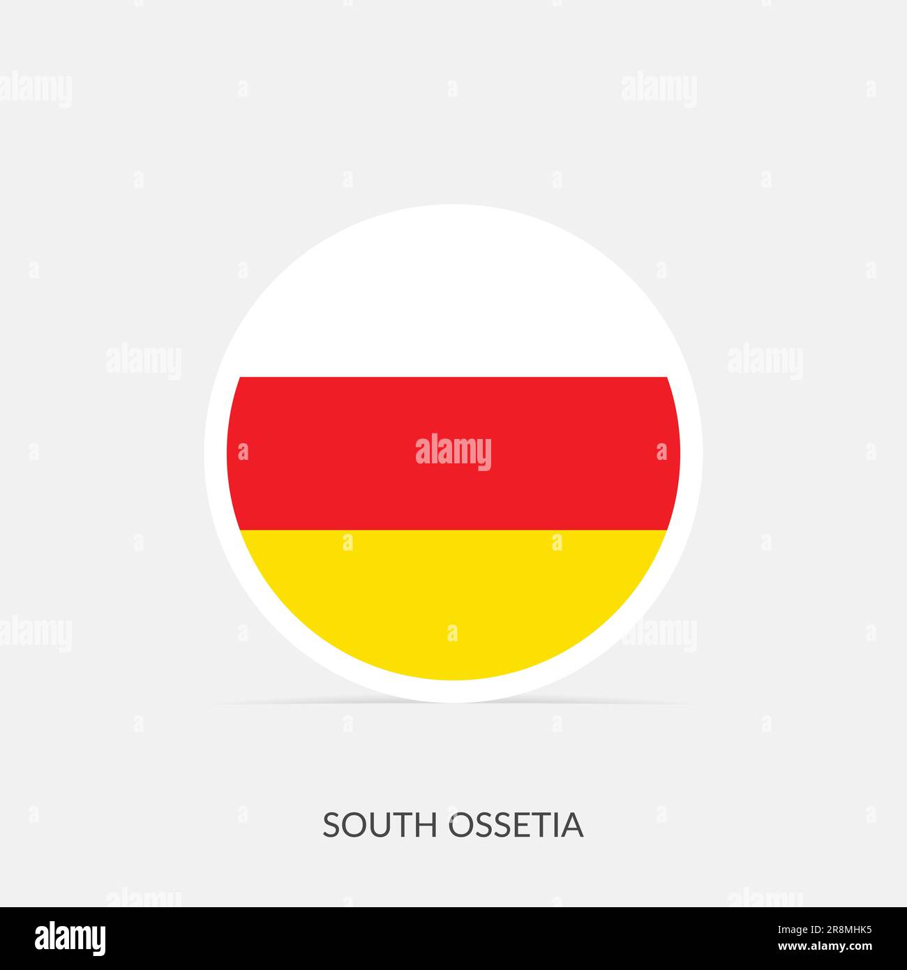 South Ossetia round flag icon with shadow Stock Vector Image & Art - Alamy