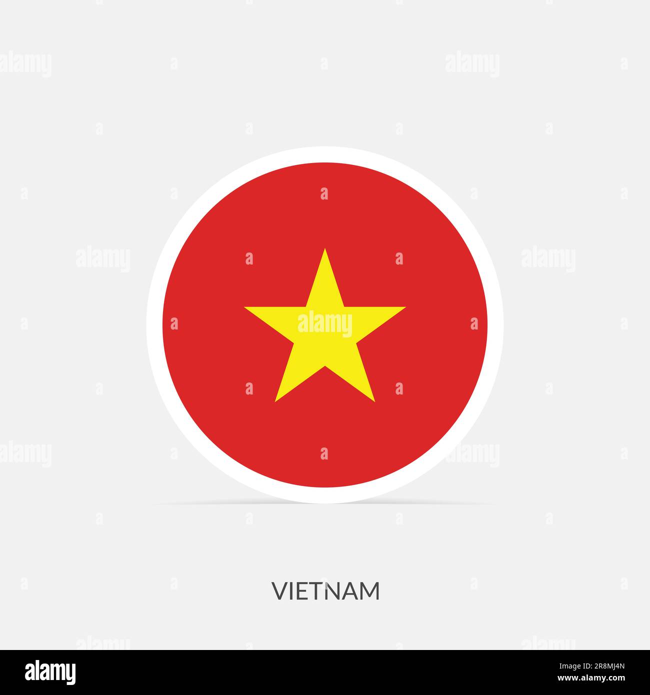 Icon flag vietnam round Stock Vector Images - Alamy