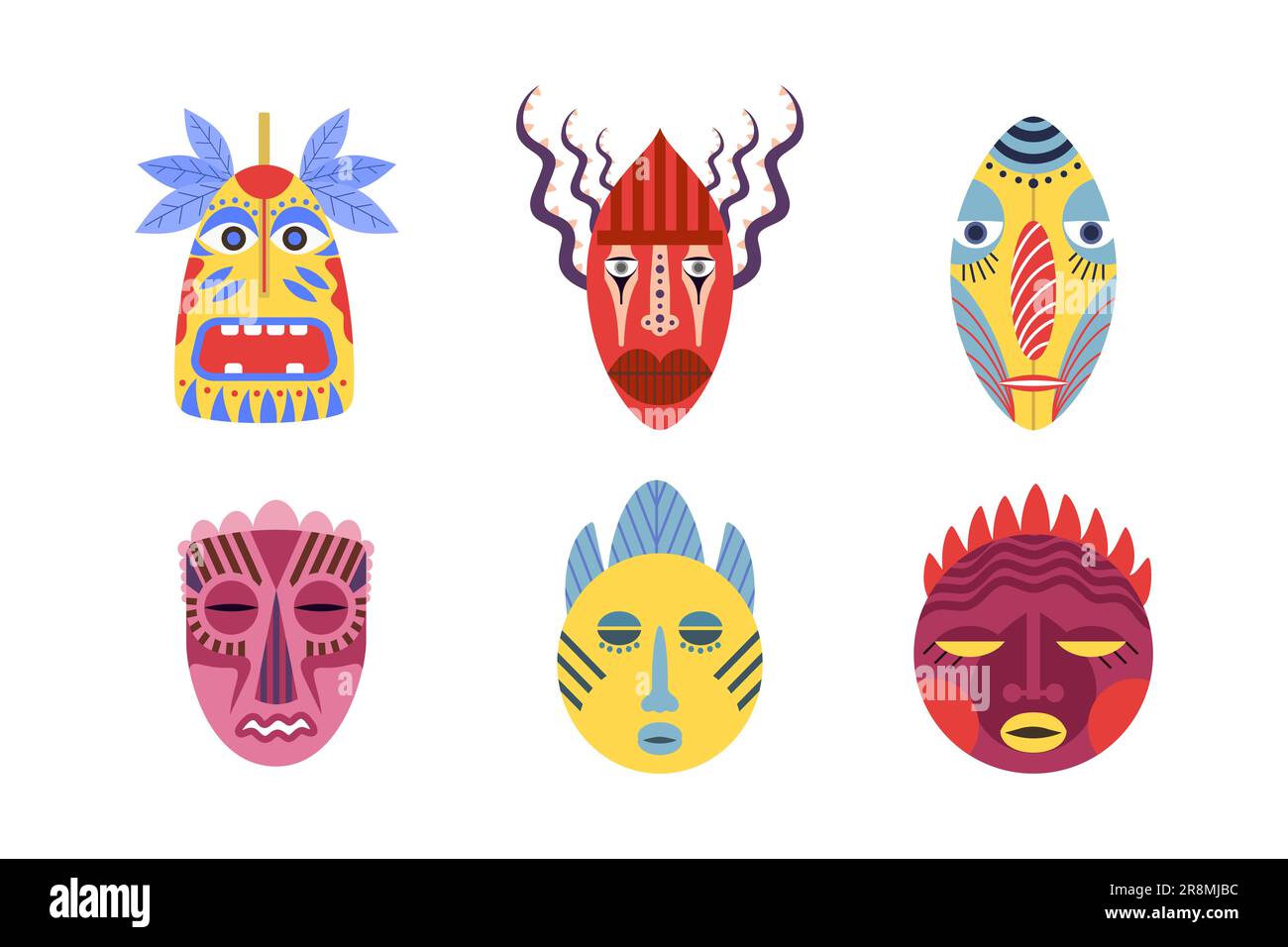 Traditional tribal masks set Stock Vector Image & Art - Alamy