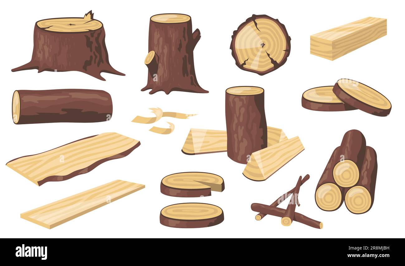 Wood log cartoon hi-res stock photography and images - Alamy