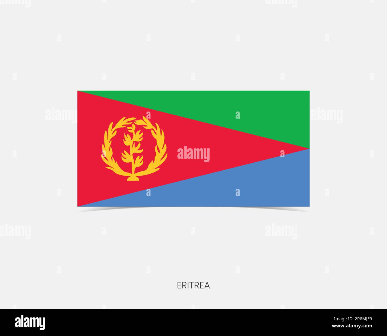 Eritrea Rectangle flag icon with shadow Stock Vector Image & Art - Alamy