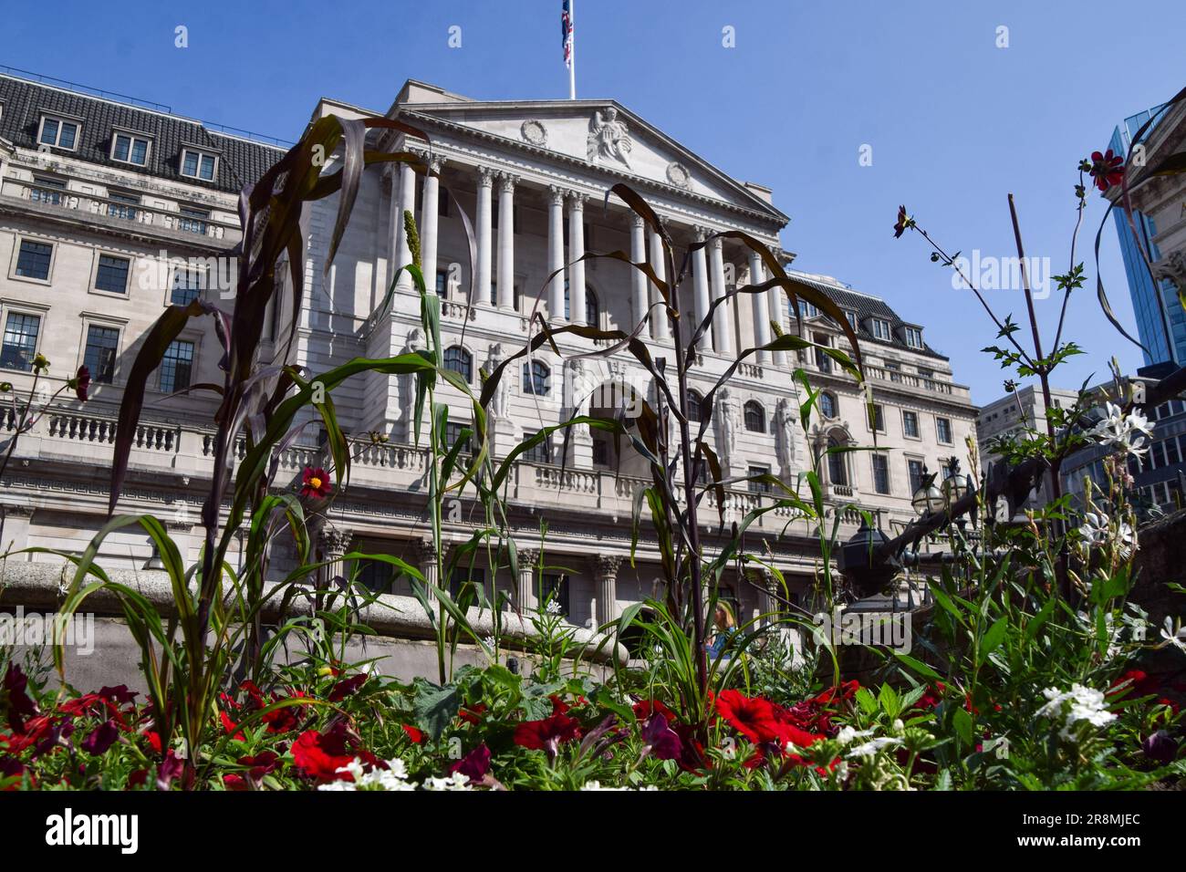 London, UK. 22nd June 2023. Exterior view of the Bank of England in the ...