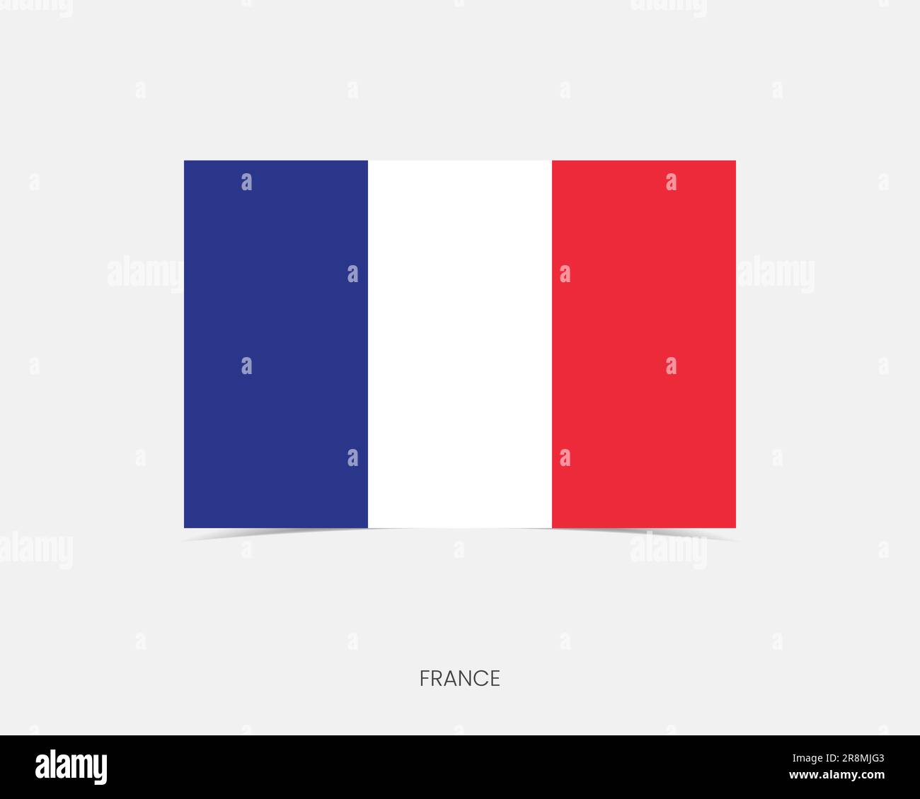 France Rectangle flag icon with shadow Stock Vector Image & Art - Alamy