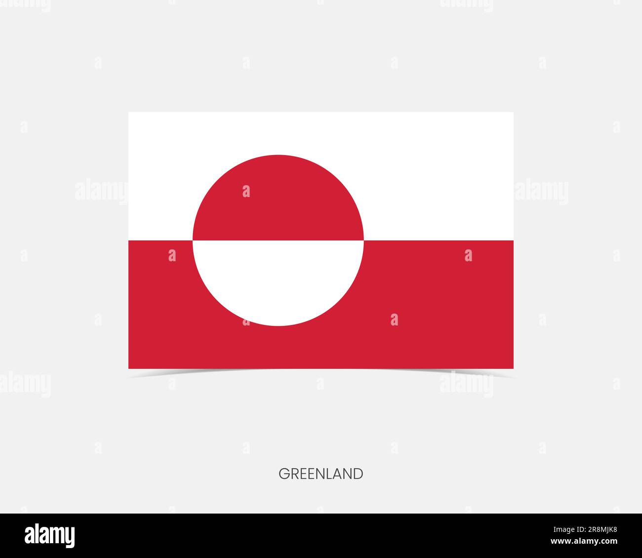 Greenland Rectangle flag icon with shadow Stock Vector Image & Art - Alamy