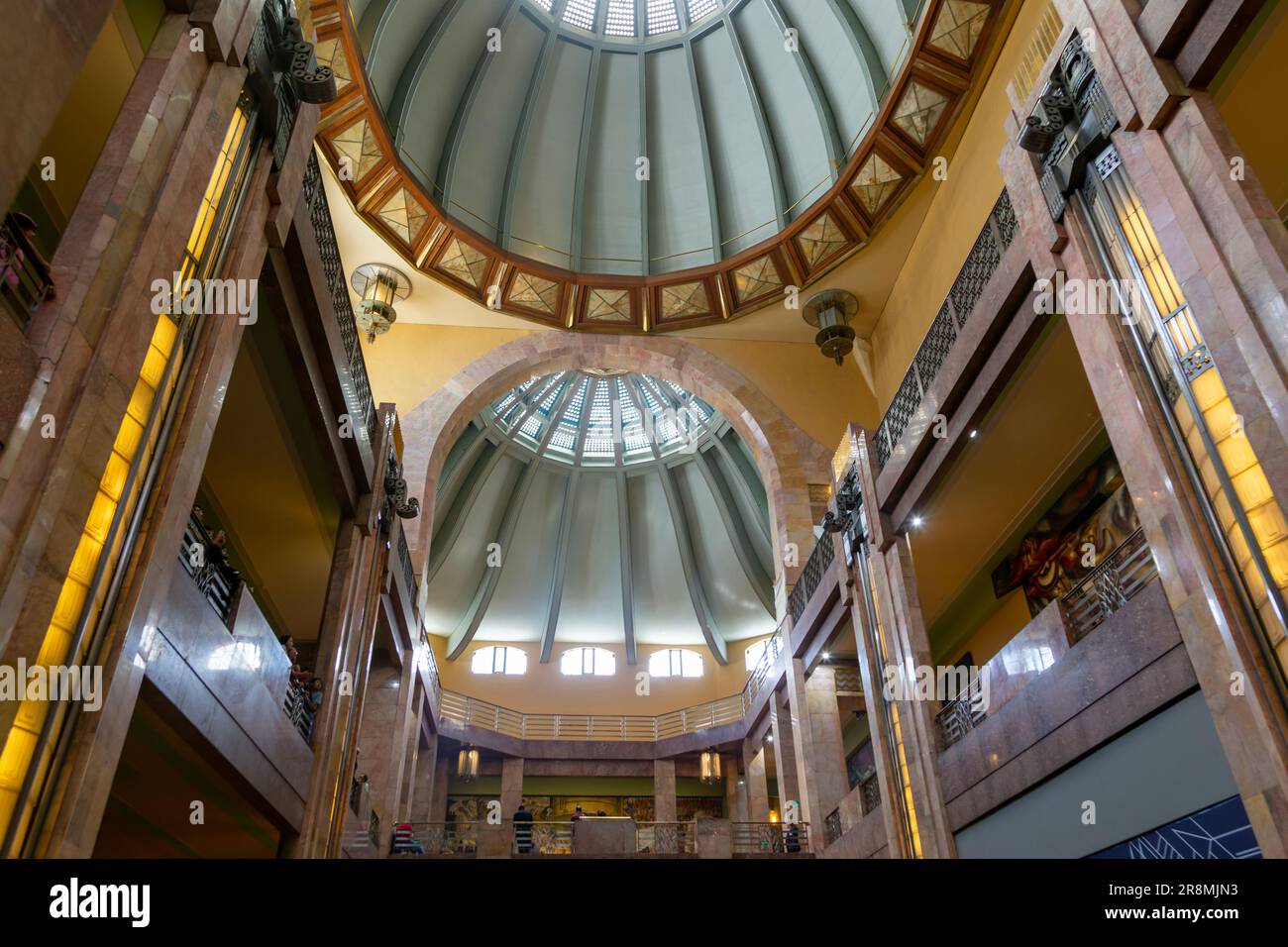 Art Nouveau architecture interior of Palacio de Bellas Artes, Palace of ...