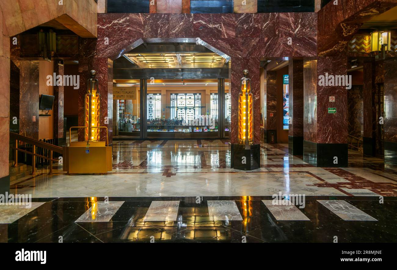 Art Nouveau architecture interior of Palacio de Bellas Artes, Palace of ...