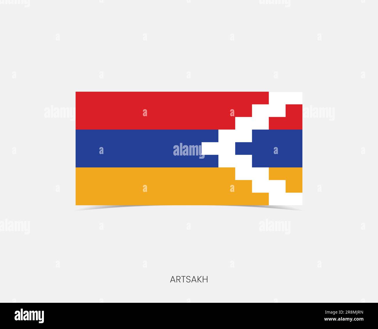 Artsakh Rectangle flag icon with shadow Stock Vector Image & Art - Alamy