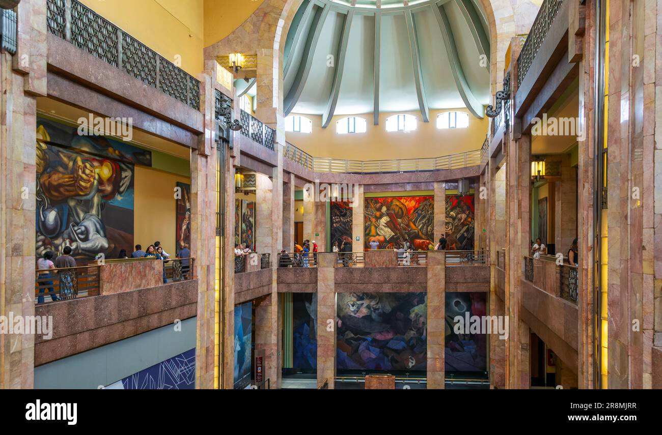 Art Nouveau architecture interior of Palacio de Bellas Artes, Palace of ...