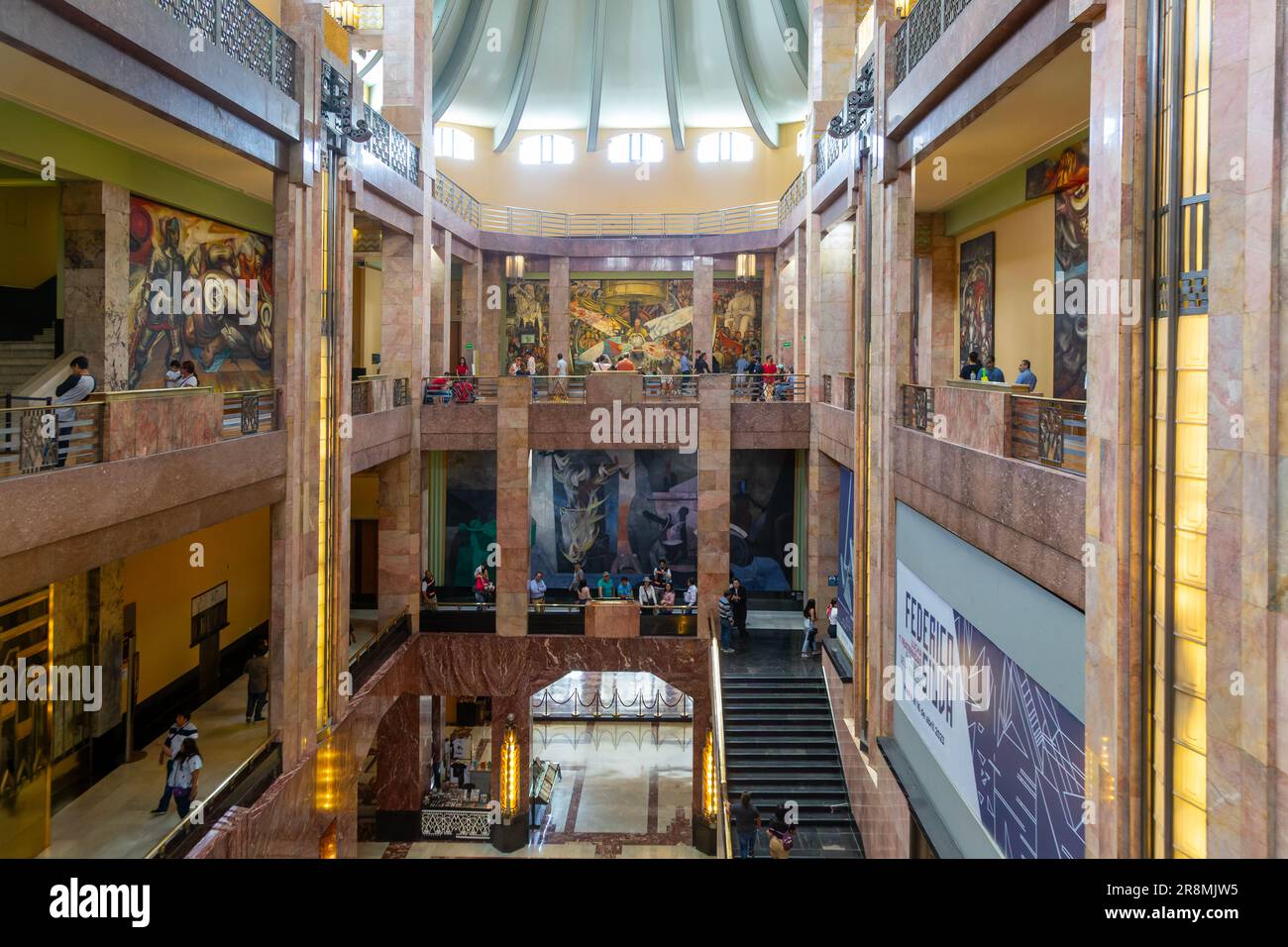 Art Nouveau architecture interior of Palacio de Bellas Artes, Palace of ...