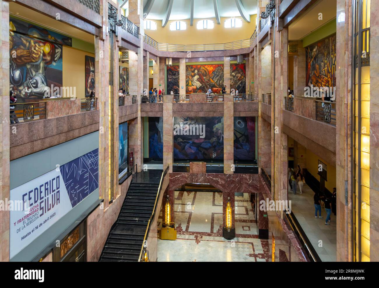 Art Nouveau architecture interior of Palacio de Bellas Artes, Palace of ...