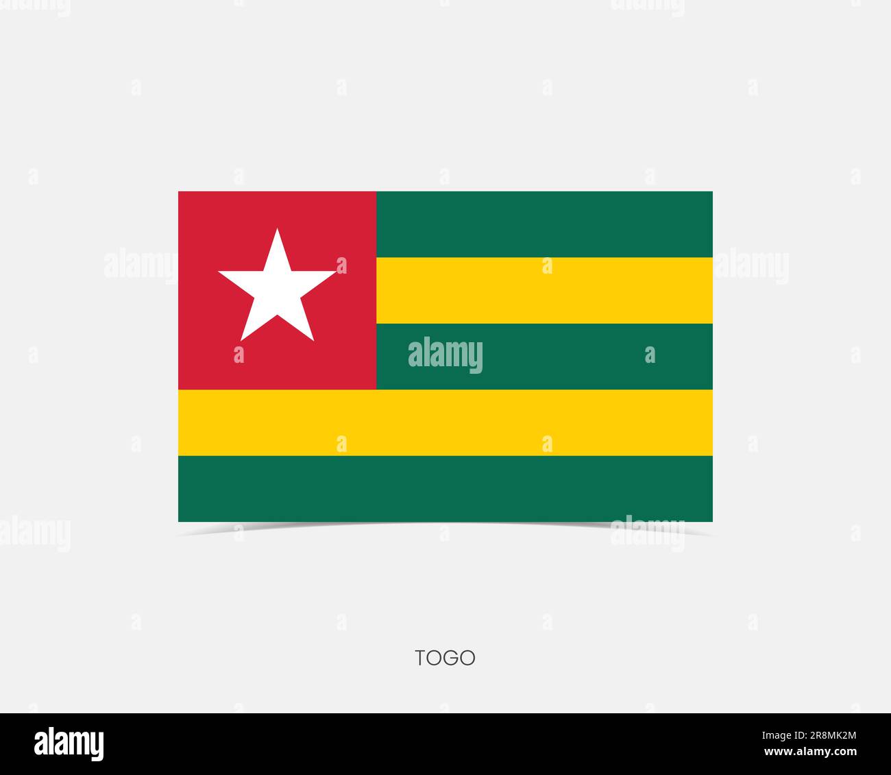 Togo Rectangle flag icon with shadow Stock Vector Image & Art - Alamy
