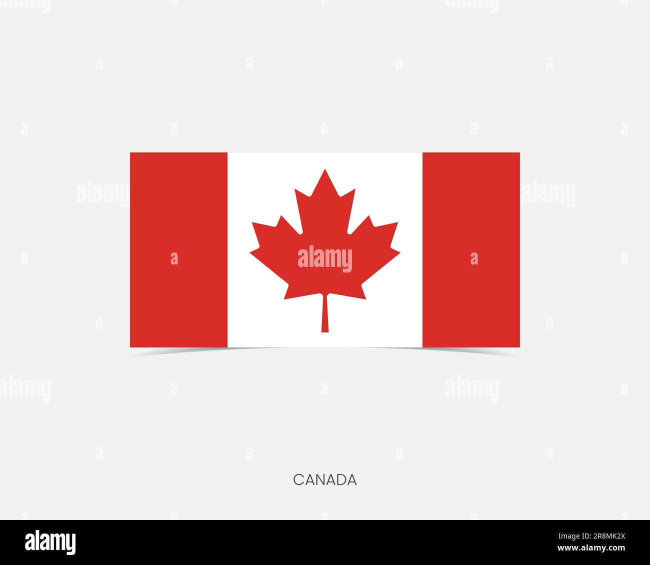 Canada Rectangle flag icon with shadow Stock Vector Image & Art - Alamy