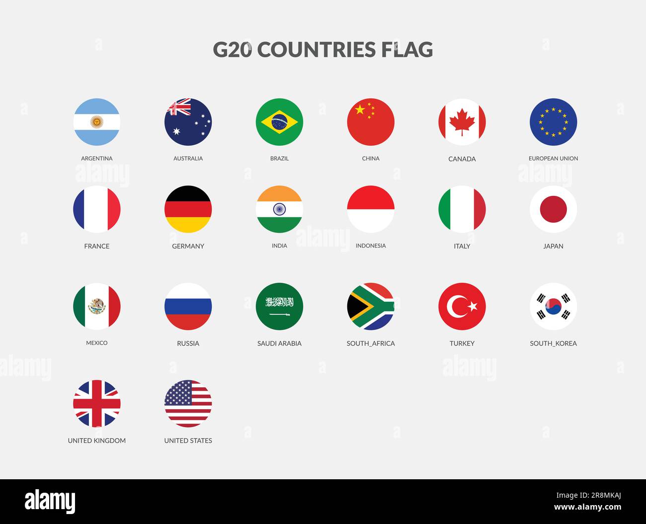 G20 countries flag icons collection Stock Vector Image & Art - Alamy