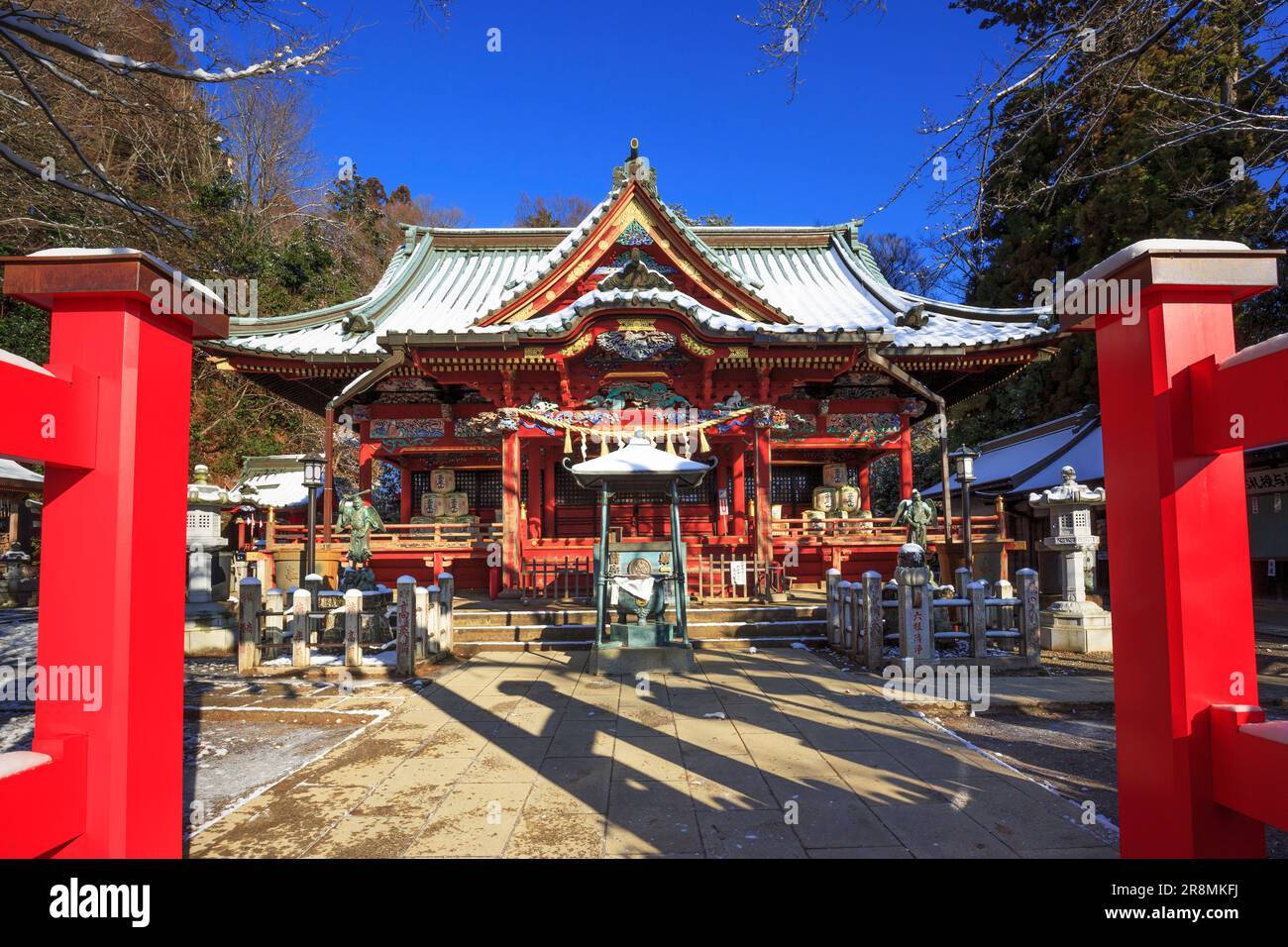 Yakuoin Temple in Winter Stock Photo - Alamy