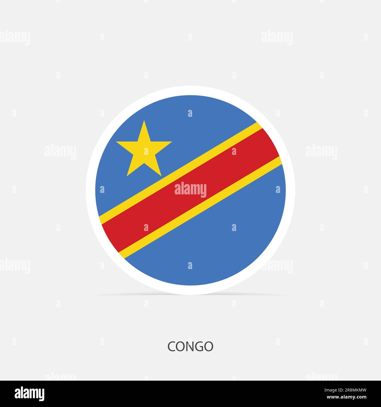 Democratic republic congo flag map Stock Vector Images - Alamy