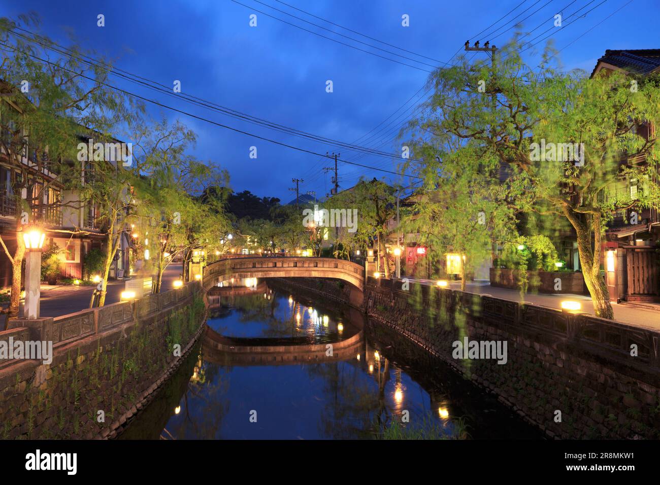 Evening view of Kinosaki Onsen Stock Photo - Alamy