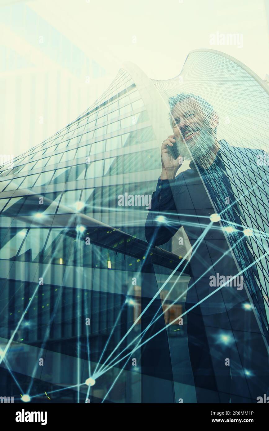 Double exposure man using hi-res stock photography and images - Alamy