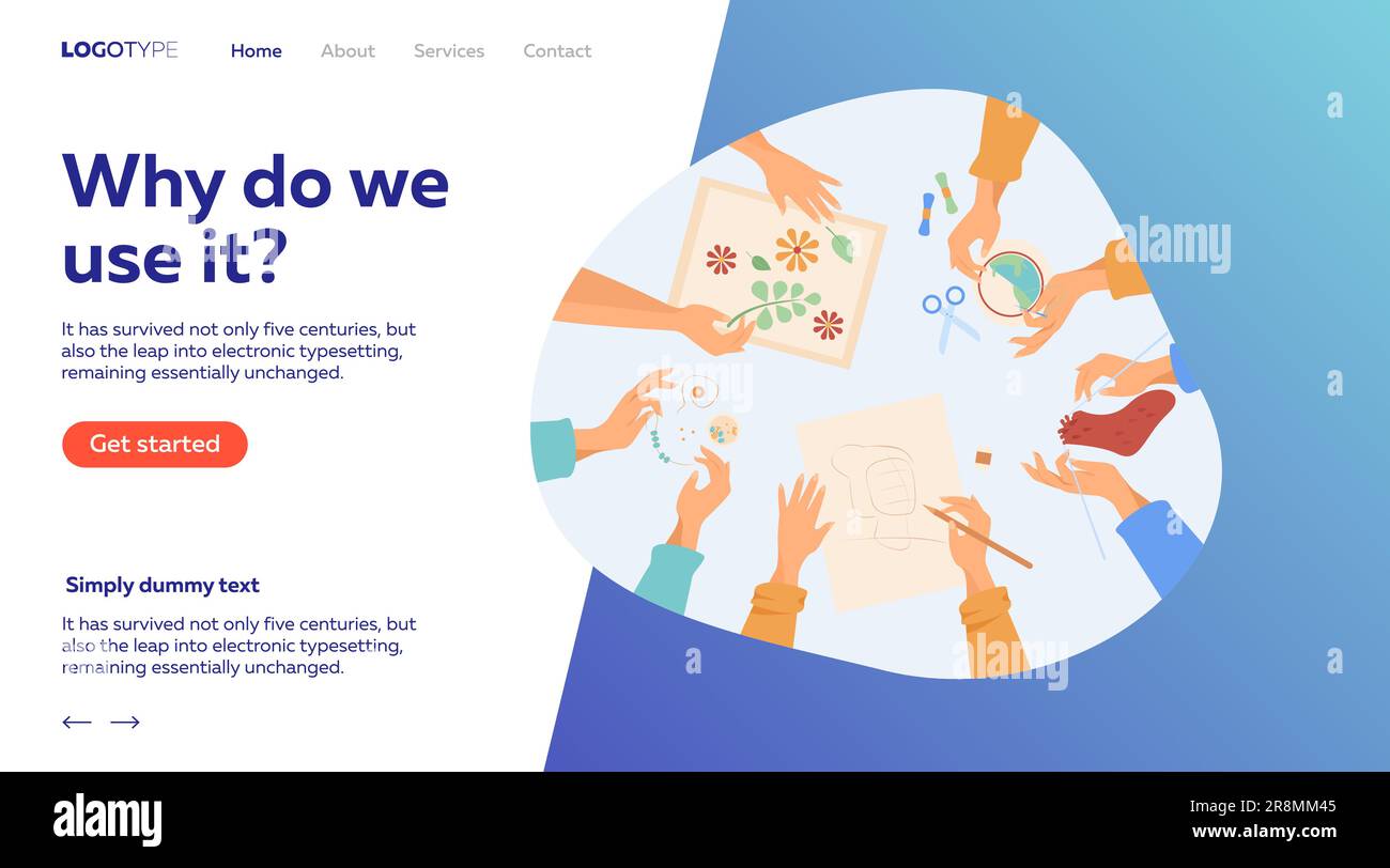 Creative handmade workshop flat vector illustration Stock Vector Image ...