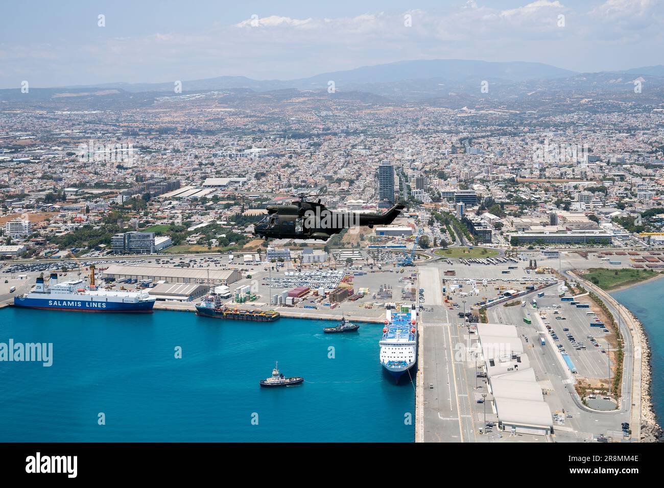 A Puma helicopter from 84 Squadron based at RAF Akrotiri in Cyprus ...