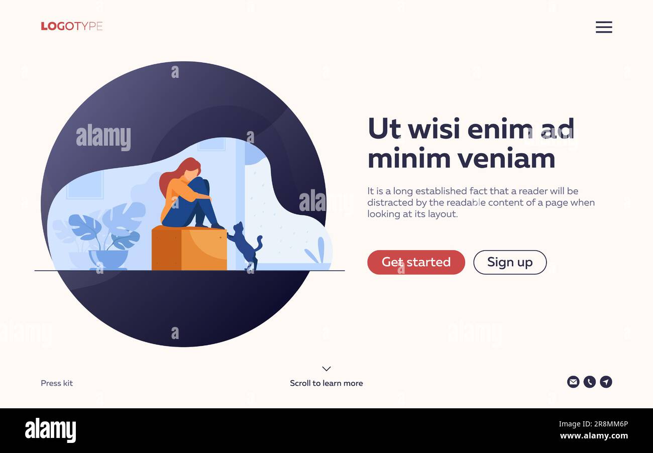 Girl pet sad alone hi-res stock photography and images - Alamy