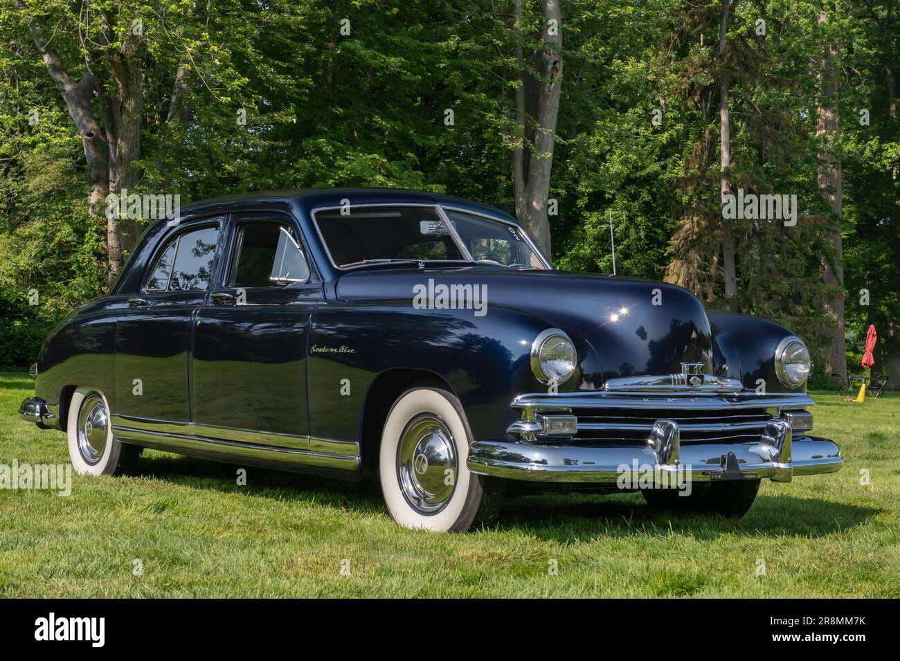 GROSSE POINTE SHORES, MI/USA - JUNE 18, 2023: A 1949 Kaiser Deluxe car ...