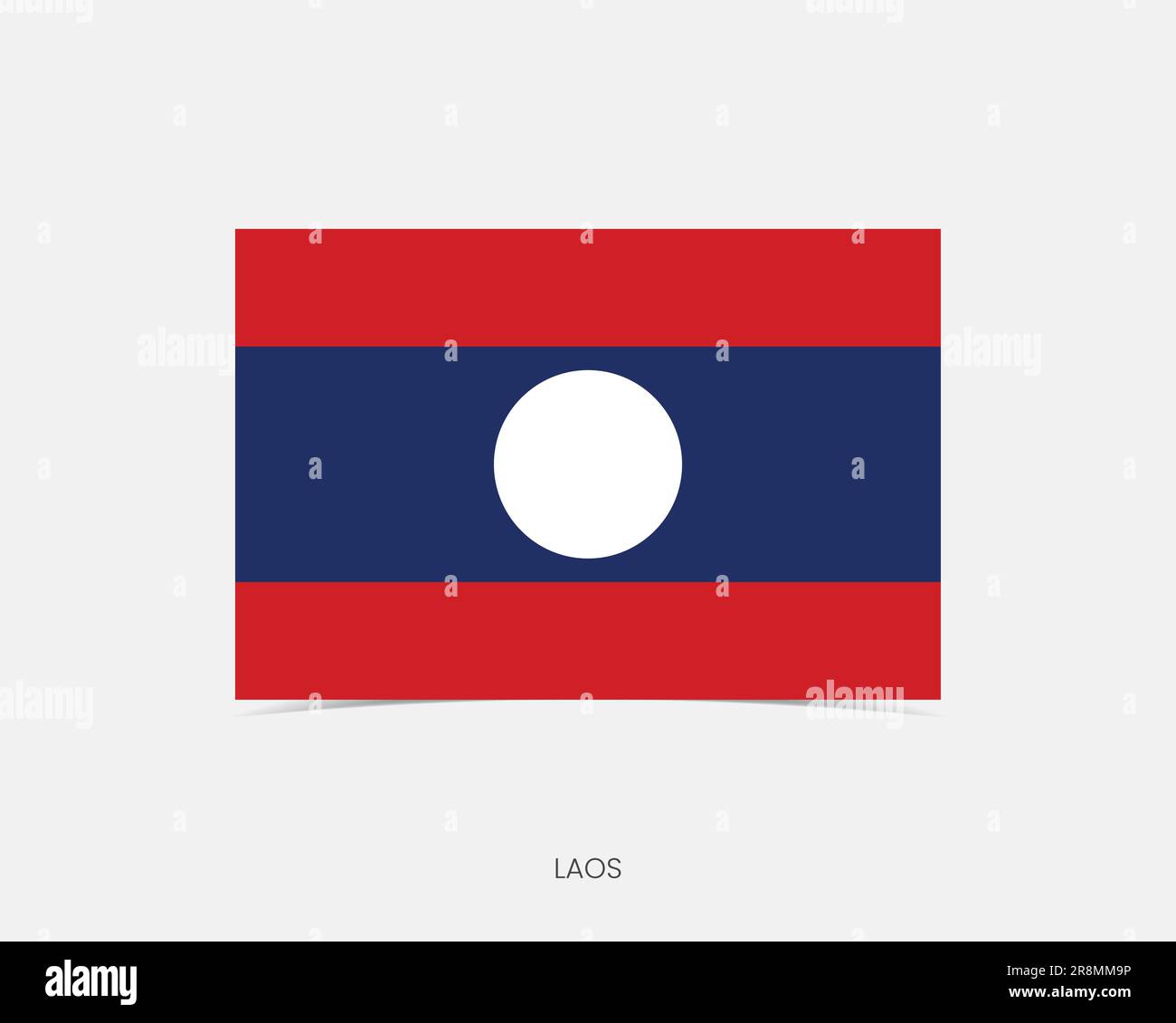 Laos Rectangle flag icon with shadow Stock Vector Image & Art - Alamy