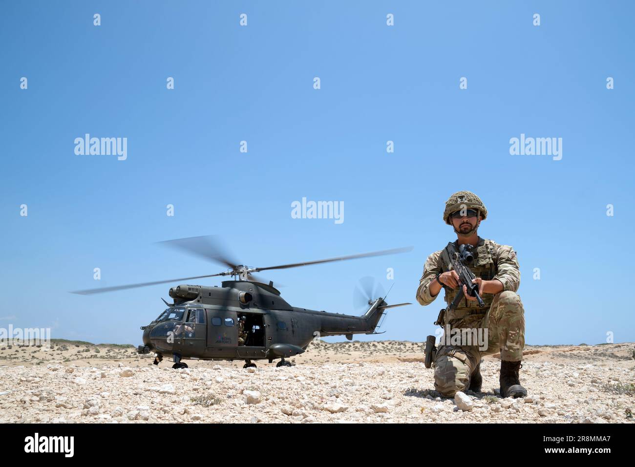Air Specialist (Class 2) Tanawat Peerapamuwat of the RAF Regiment takes ...