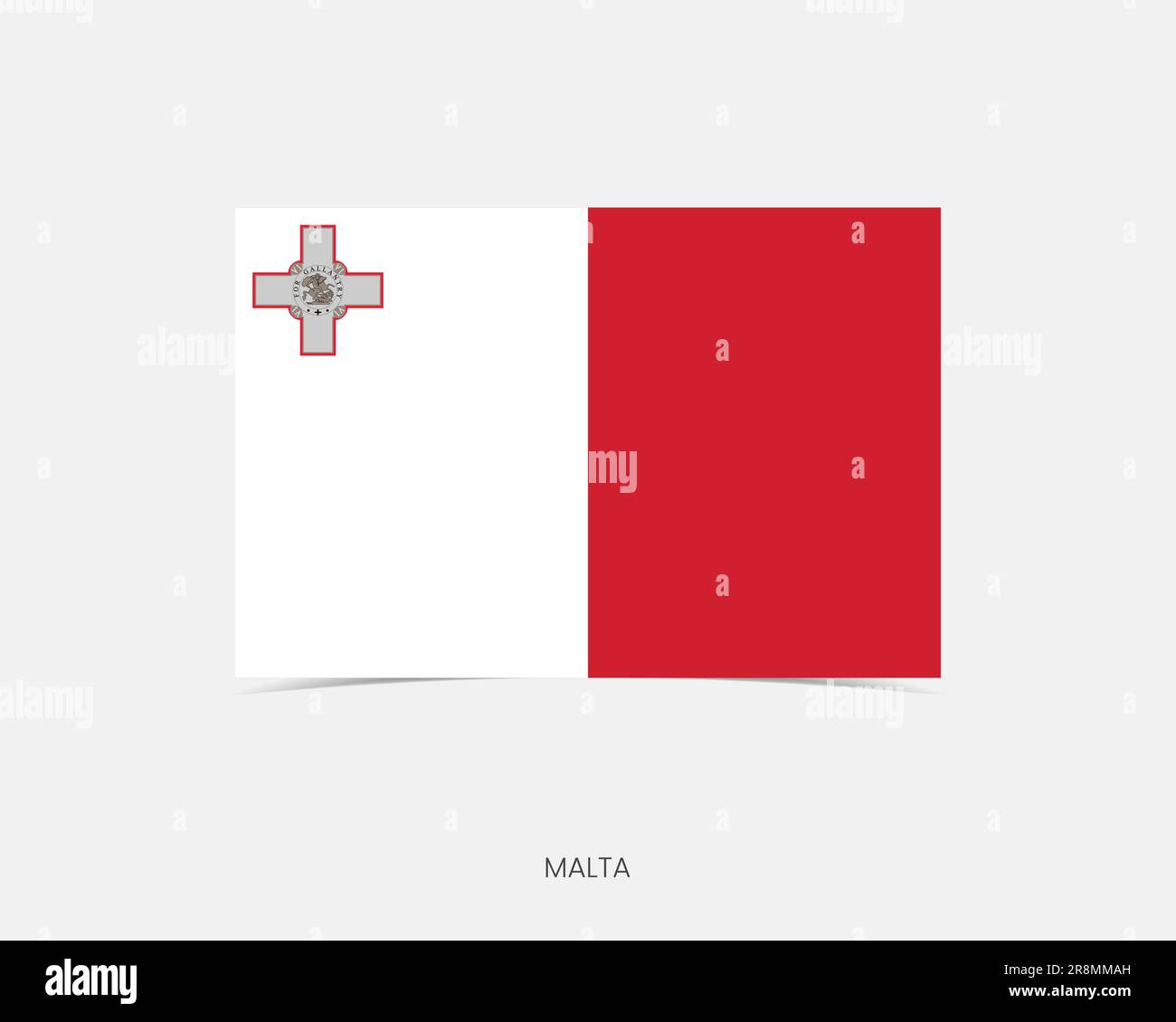 Malta Rectangle flag icon with shadow Stock Vector Image & Art - Alamy