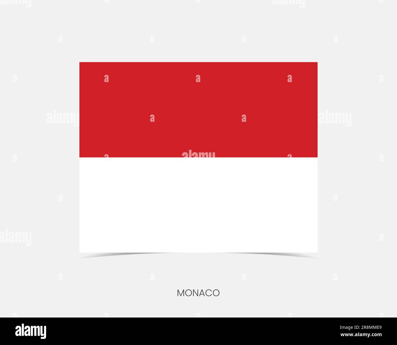 Monaco Rectangle flag icon with shadow Stock Vector Image & Art - Alamy