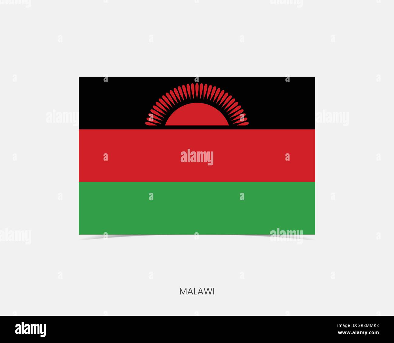 Malawi Rectangle flag icon with shadow Stock Vector Image & Art - Alamy