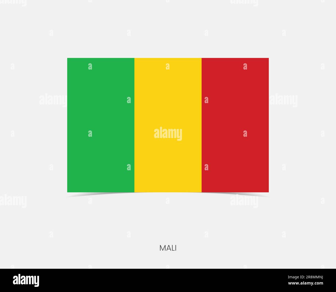 Mali Rectangle flag icon with shadow Stock Vector Image & Art - Alamy