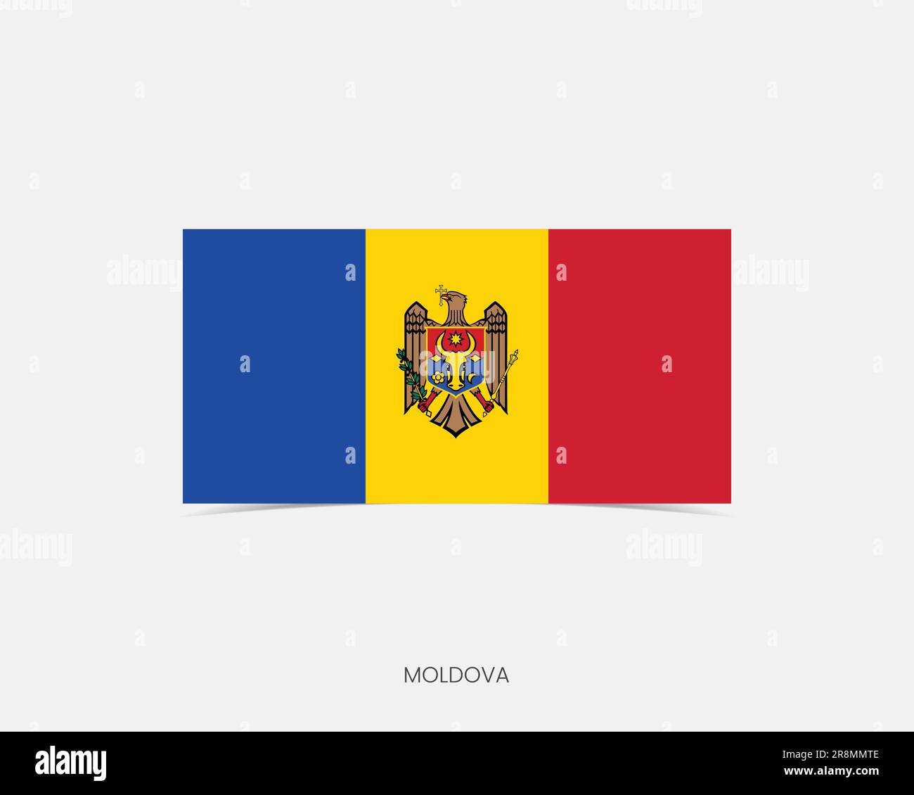 Moldova Rectangle flag icon with shadow Stock Vector Image & Art - Alamy